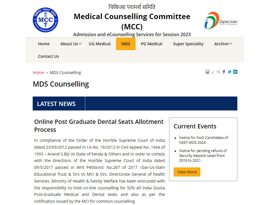 NEET MDS 2024 Counselling to begin from July 1st: Check complete ...